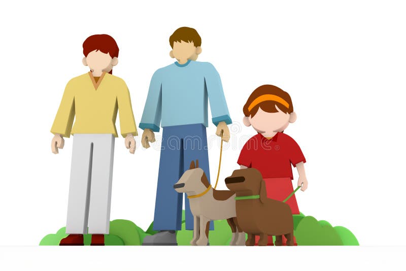 Family Walk stock illustration. Illustration of park - 19947739