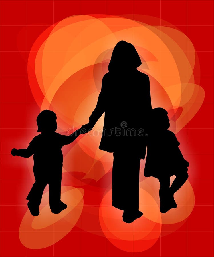 Family walk stock illustration. Illustration of relax - 4106658