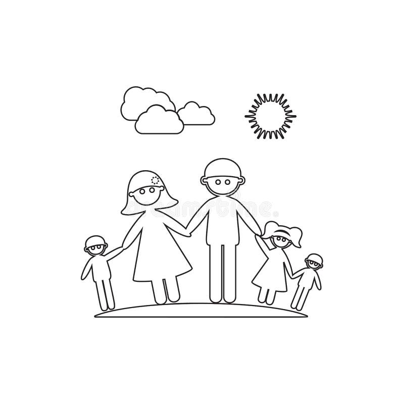 Family on a Walk Icon. Element of Family for Mobile Concept and Web ...
