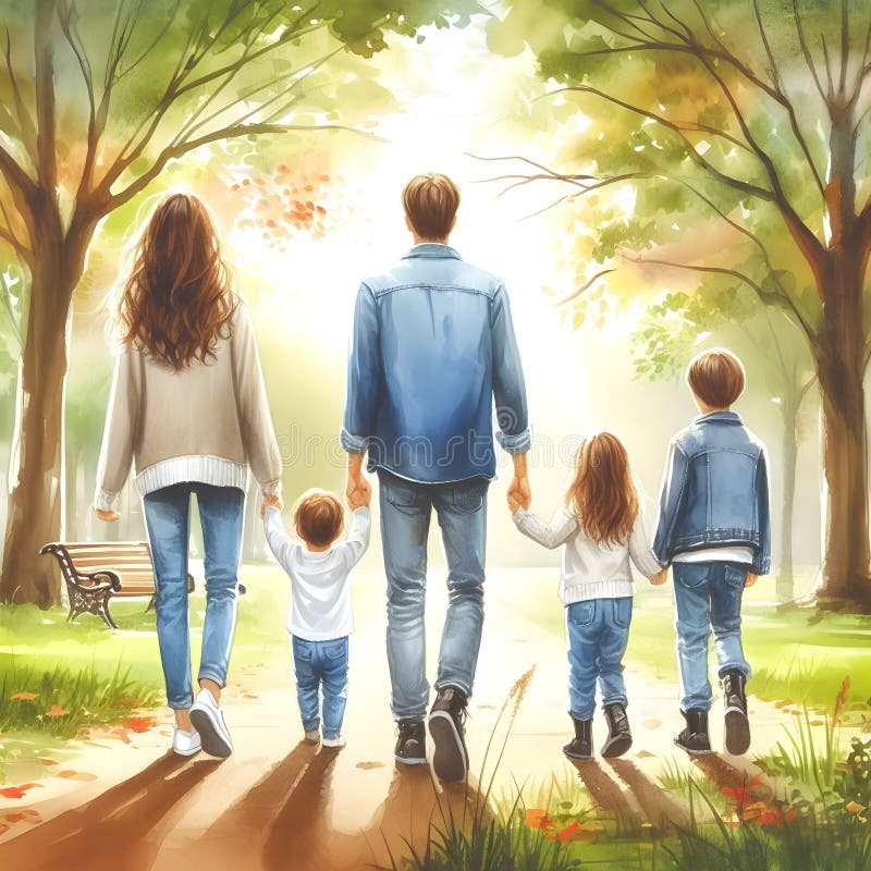 Walk in the park stock illustration. Illustration of sketch - 363840227