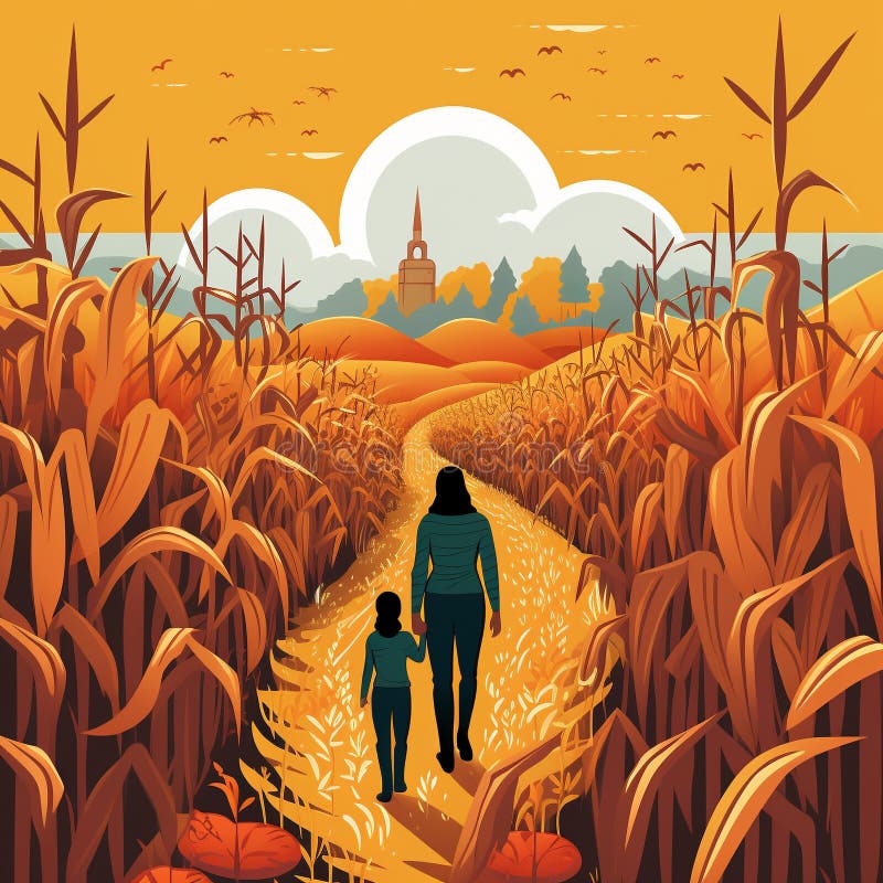 Corn Maze Stock Illustrations – 540 Corn Maze Stock Illustrations ...