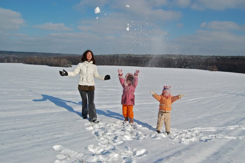 Family weekend in winter stock photo. Image of lifestyle - 8703082