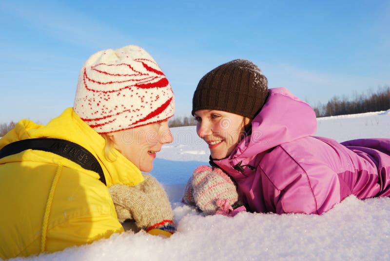 Family winter rest stock photo. Image of sunlight, outdoors - 12557300