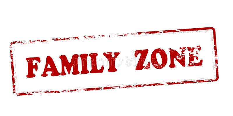 Stamp with Text Family Zone Stock Illustration - Illustration of sign ...