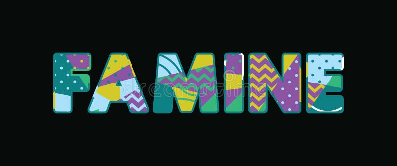 Famine Concept Word Art Illustration Stock Vector - Illustration of ...