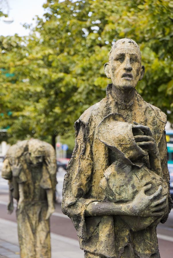 The Famine Memorial in Dublin Editorial Image - Image of sculpture ...