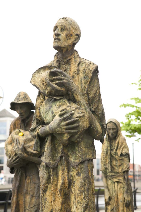 Famine memorial statues stock image. Image of ireland - 11913979