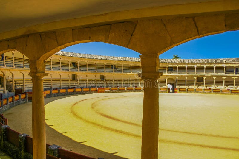 Famous arena in Ronda stock image. Image of ernest, stadium - 30469311