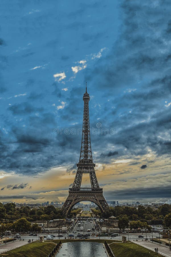 Famous and Beautiful Eiffel Tower in Paris, France Stock Photo - Image ...