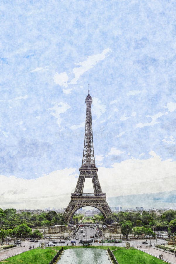Famous and Beautiful Eiffel Tower in Paris, France Stock Photo - Image ...