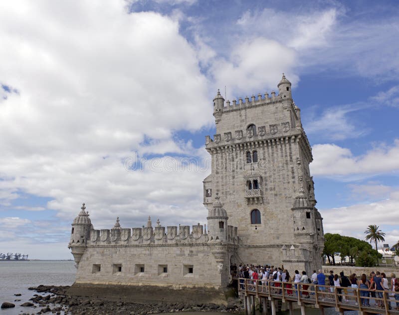 The Famous Belem on the Tagus River in Lisbon, Portugal. Editorial ...