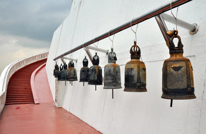 The Famous Bells of Golden Mount, Bangkok Stock Photo - Image of saket ...