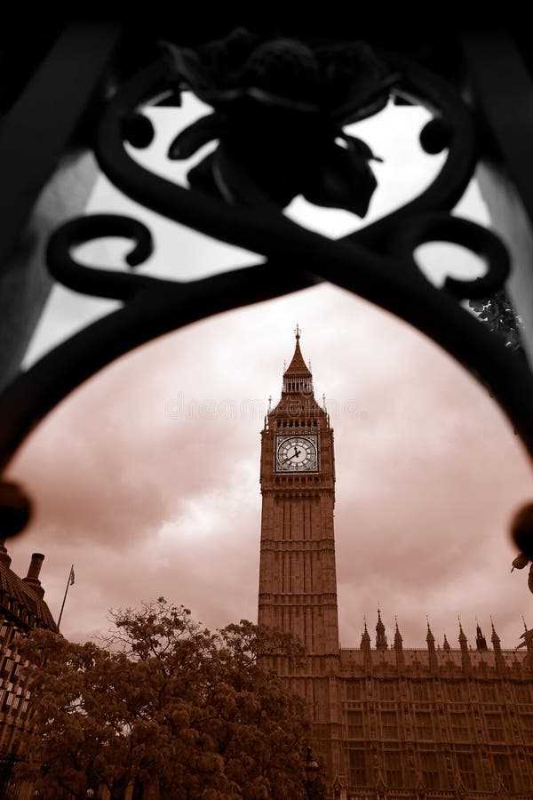 Famous Big Ben with Gate in London Stock Image - Image of culture ...