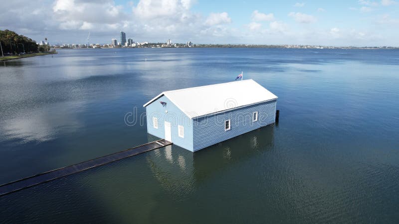 The Famous Blue Boat House of Perth Editorial Photography - Image of ...