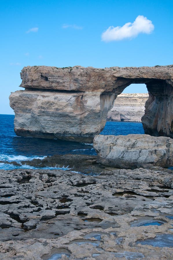 The Famous Blue Window Dwejra on the Island of Gozo, Stock Image ...