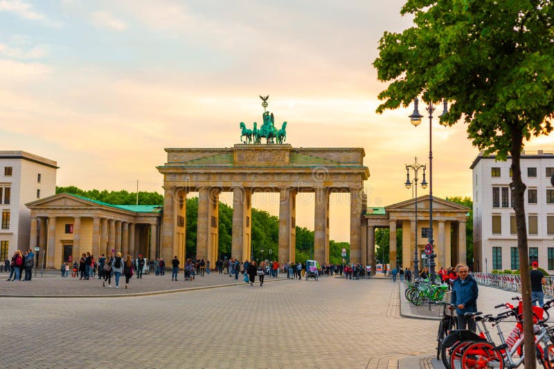 Famous Brandenburg Gate in Berlin. Architectural Monuments of Germany ...