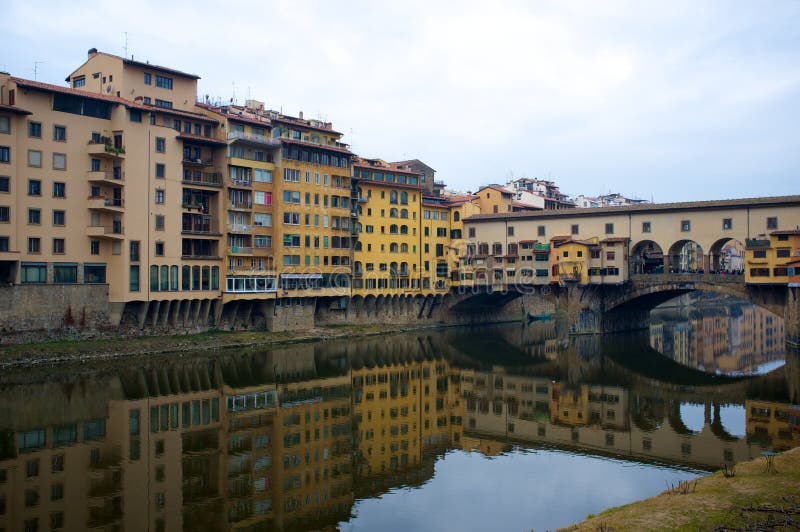 Famous bridge in Italy stock image. Image of houses, florence - 26013273