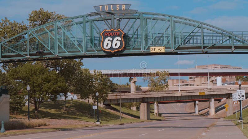 Famous Bridge Over Route 66 in Tulsa - TULSA-OKLAHOMA, OCTOBER 21, 2017 ...