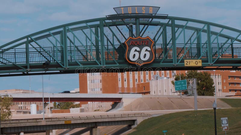 Famous Bridge Over Route 66 in Tulsa - TULSA-OKLAHOMA, OCTOBER 21, 2017 ...