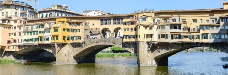 Famous Bridge of Ponte Vecchio in Florence on Italy. Editorial Photo ...