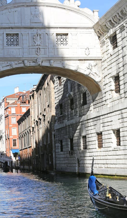 Famous Bridge of Sighs in Venice in Italy Stock Image - Image of ...