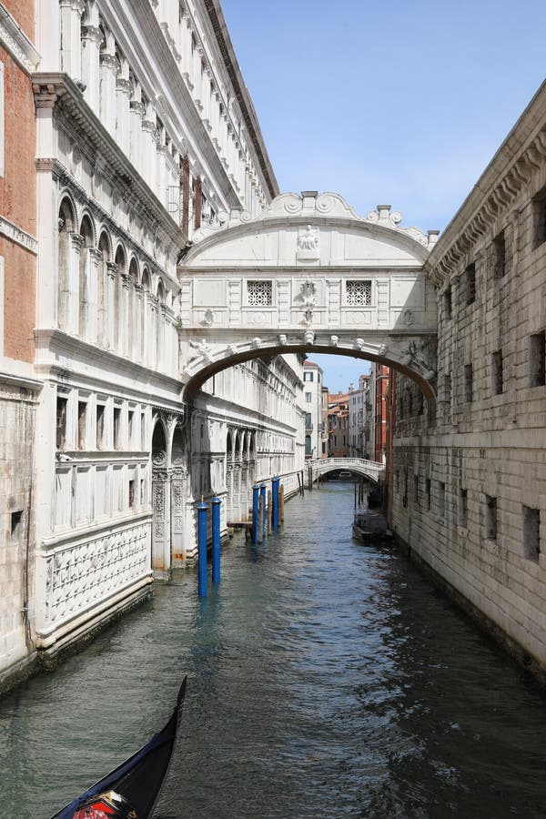 Famous Bridge of Sighs in Venice in Northern Italy Stock Image - Image ...