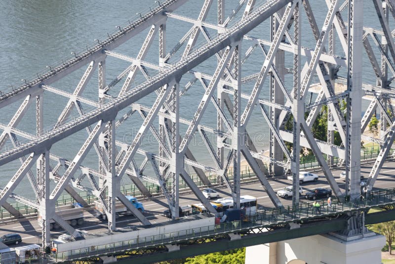 The Famous Brisbane City Bridge Stock Image - Image of colorful ...