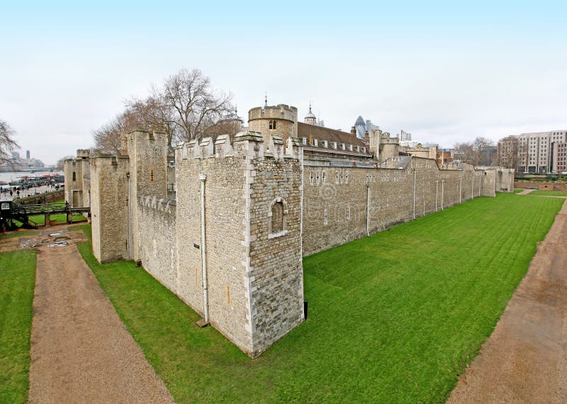 Tower of London wall stock photo. Image of museum, grass - 29837826