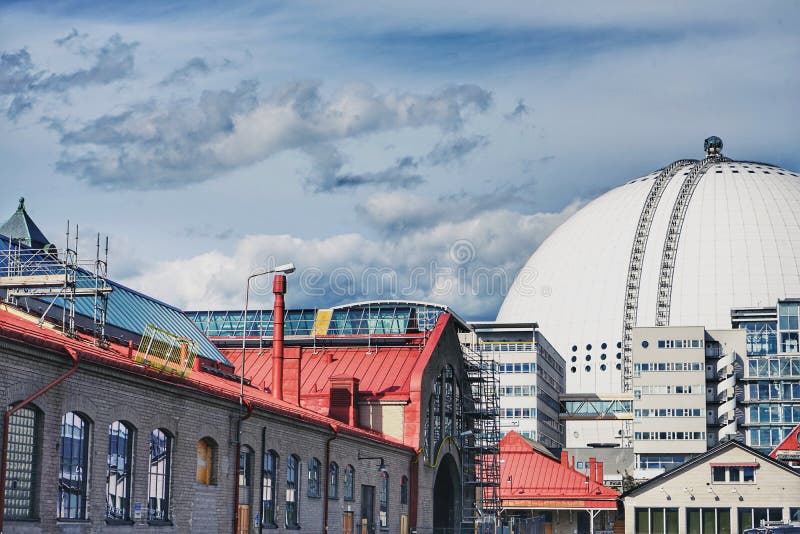 Famous Building Behind the Industrial Area Stock Photo - Image of ...