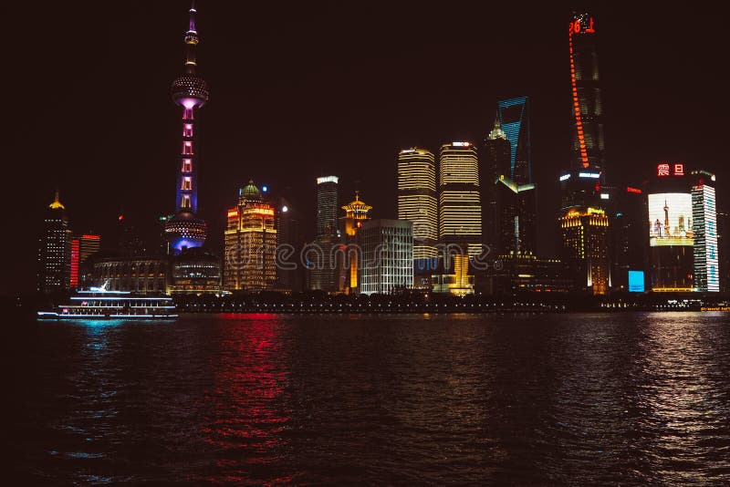Famous the Bund or Waitan is a Waterfront Area Editorial Photography ...