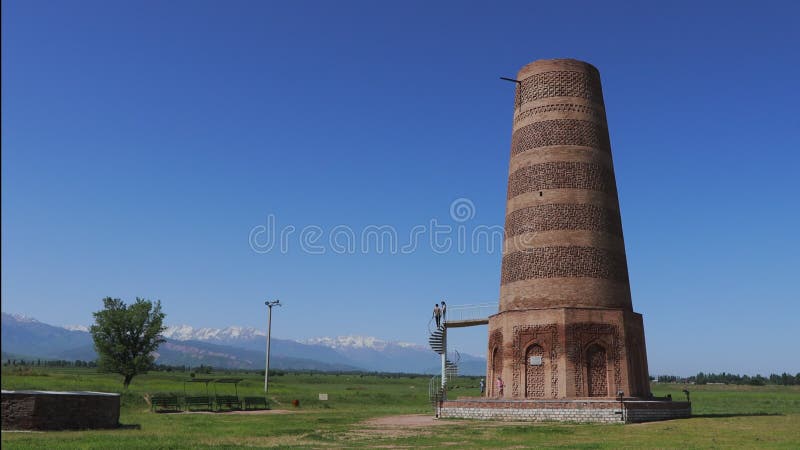 The Famous Burana Tower stock video. Video of green - 254905659