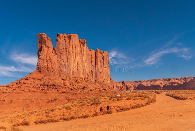 The Famous Buttes of Monument Valley, Utah, USA Stock Image - Image of ...