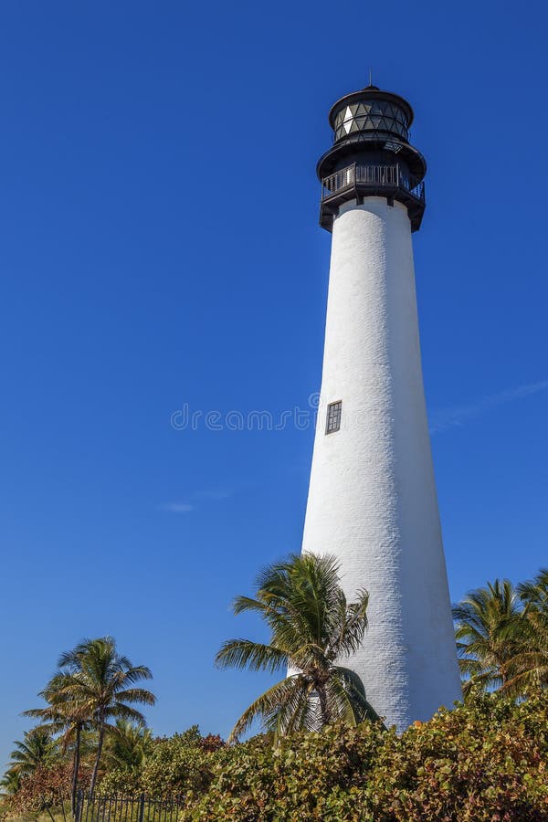 Famous Cape Florida Lighthouse Stock Image - Image of coast, exterior ...
