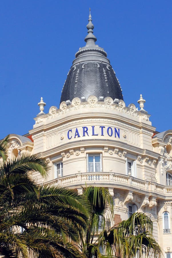 The Famous Carlton Hotel in Cannes Editorial Stock Image - Image of ...