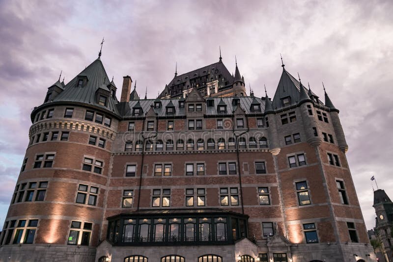The Famous Chateau Frontenac in Quebec City, Canada Stock Photo - Image ...