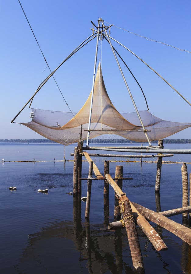 Chinese Nets Along the Sea Coast Stock Photo - Image of food, objects ...
