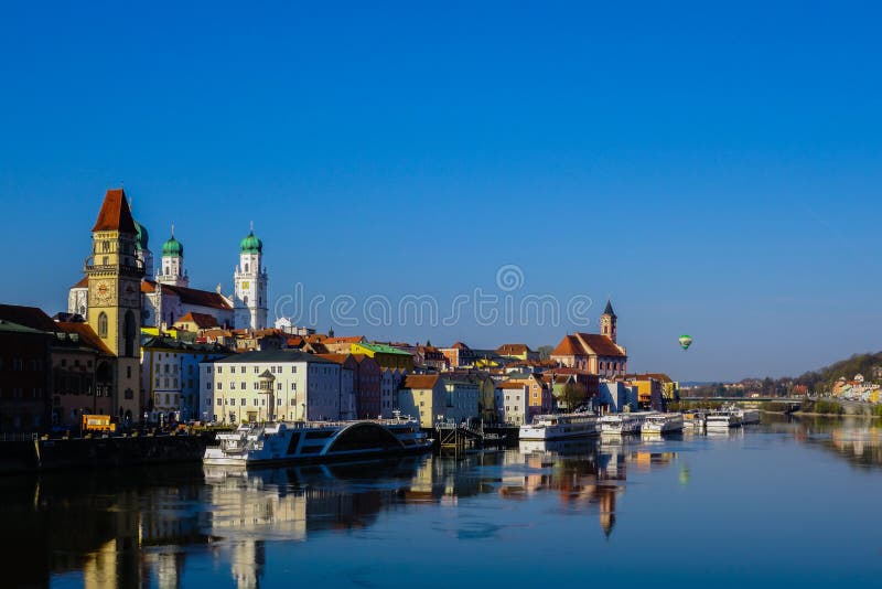Shore of River Danube Passau Germany Stock Photo - Image of german ...