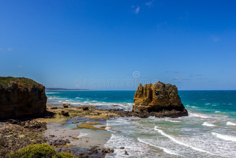 Famous Cliffs with Clouds Near 12 Apostel, Victoria, Australia Stock ...