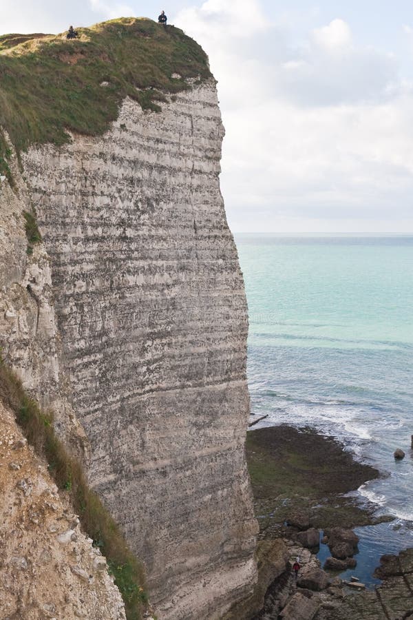 The Famous Cliffs at Etretat , France. Tide Sea Stock Photo - Image of ...