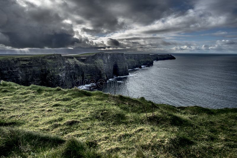 Famous Cliffs of Moher Shore in Ireland Stock Photo - Image of ...