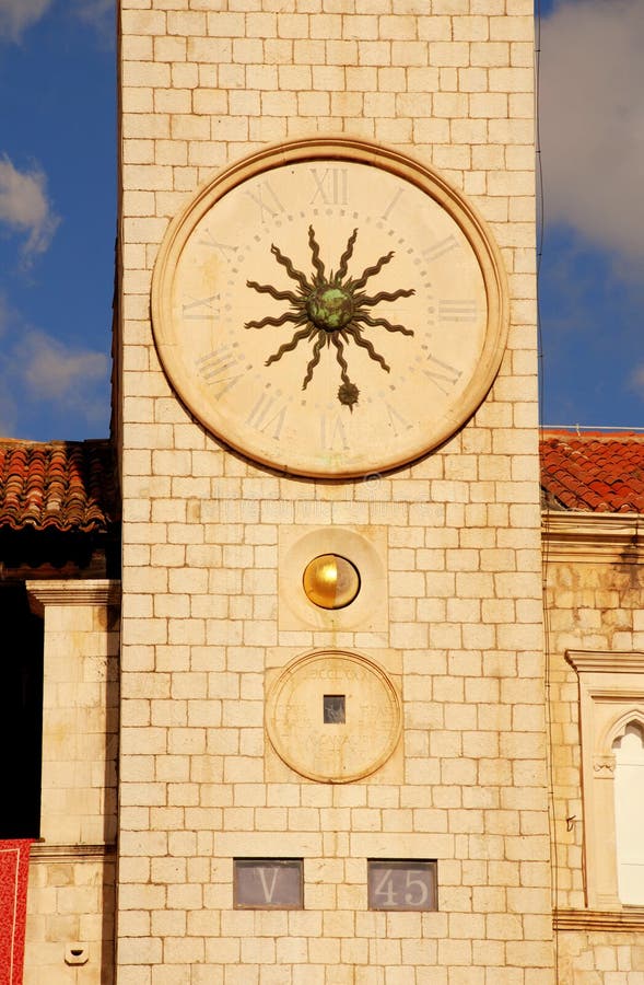 Famous Clock Tower of Dubrovnik(Croatia) Stock Image - Image of ...