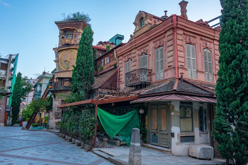 Famous Clock Tower in Georgian Capital Tbilisi Stock Image - Image of ...