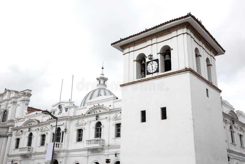 The Famous Clock Tower at Popayan City Center in Colombia Stock Image ...