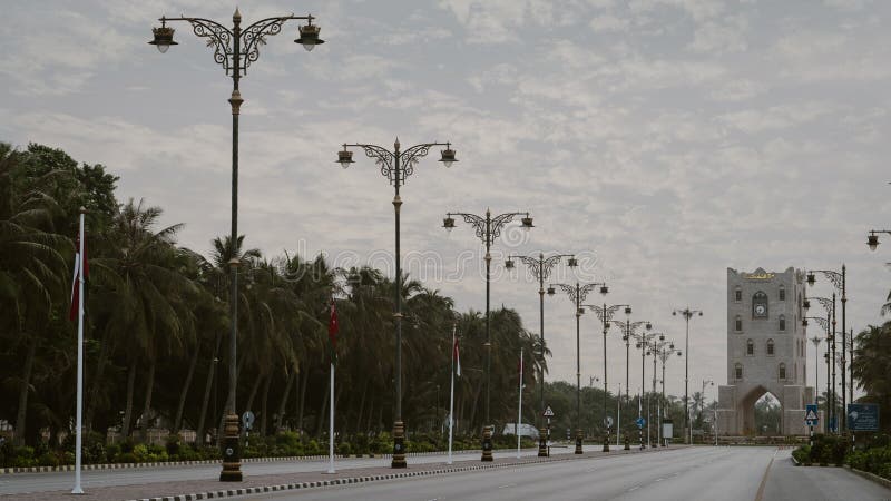Famous Clock Tower of Salalah Editorial Photography - Image of highway ...