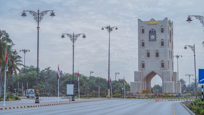 Famous Clock Tower of Salalah Editorial Photography - Image of heritage ...