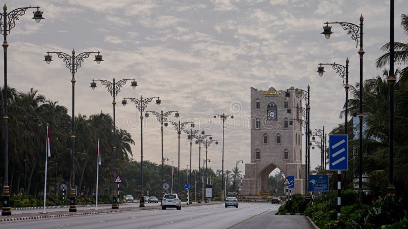 Famous Clock Tower of Salalah Editorial Stock Photo - Image of beach ...