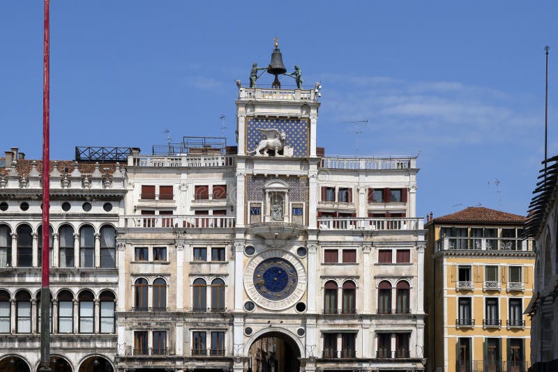 Famous clock tower, Venice stock photo. Image of blue - 330887762
