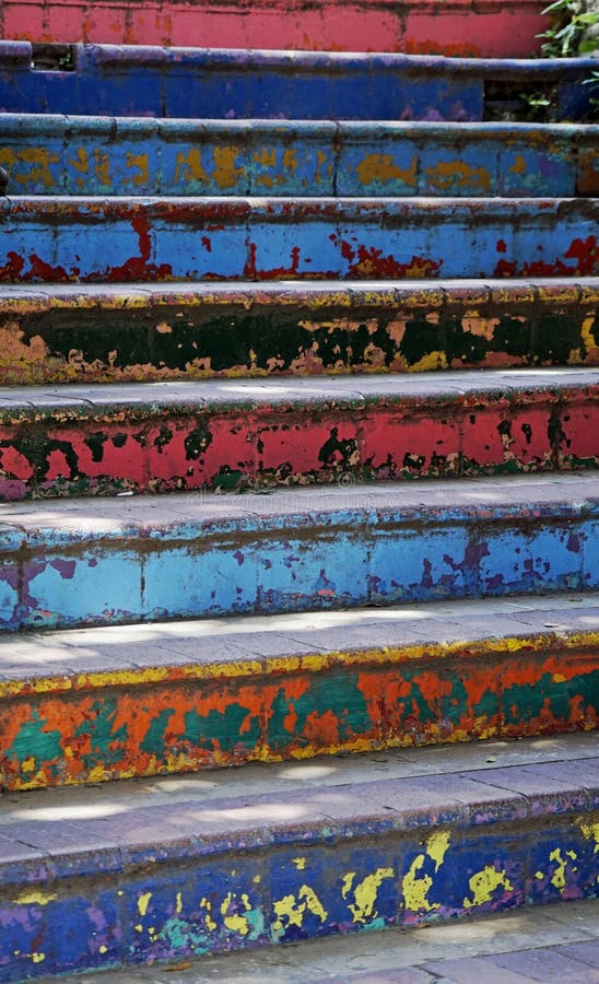 Famous Colorful Stairs in Istanbul Balat Stock Photo - Image of turkey ...