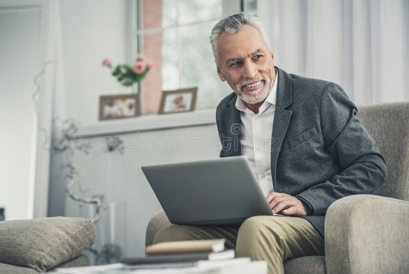 Famous Creative Writer Working on His New Article Stock Photo - Image ...
