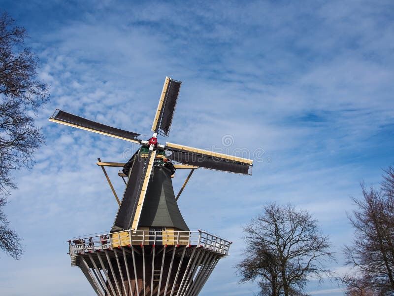 The Famous Dutch Windmills in the Netherlands Stock Image - Image of ...